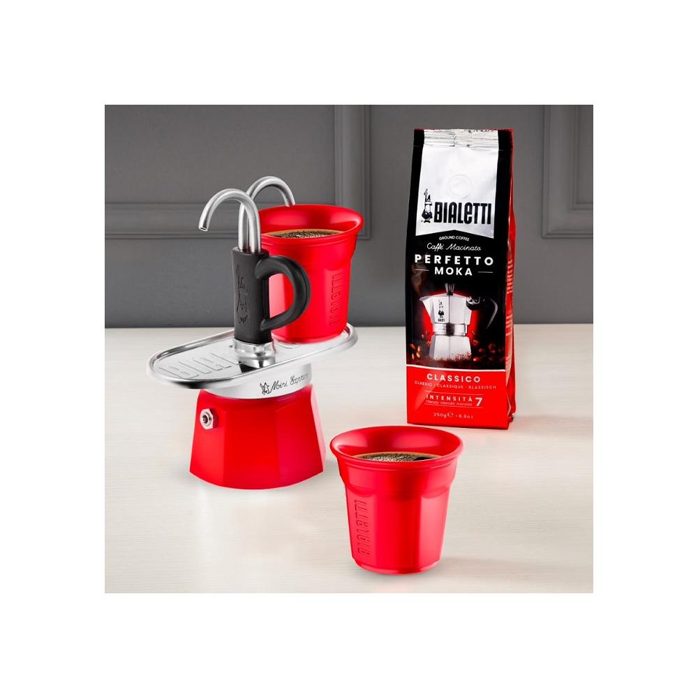 Bialetti Mini Express kotyogós kávéfőző szett Piros - 2 adagos ...