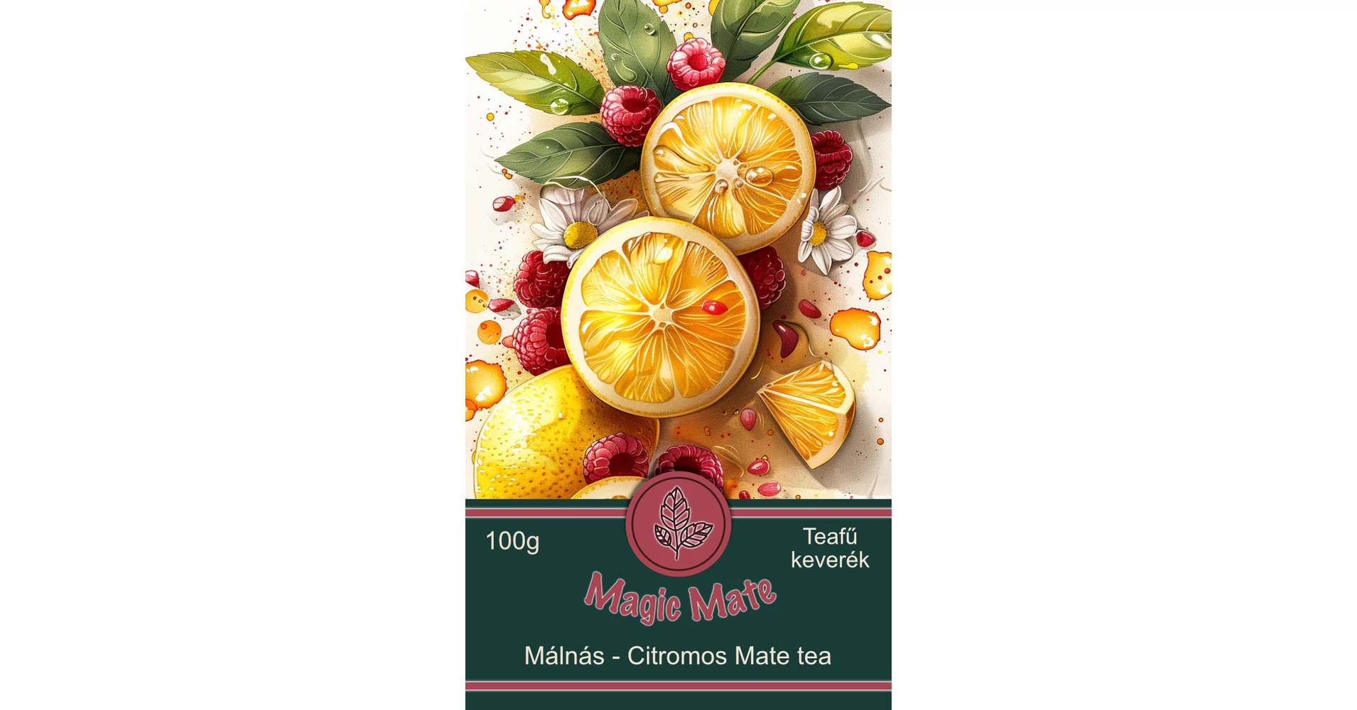 Magic Mate - Málnás-Citromos Mate Teafűkeverék 100g - Tea - Kávégépwebshop.hu